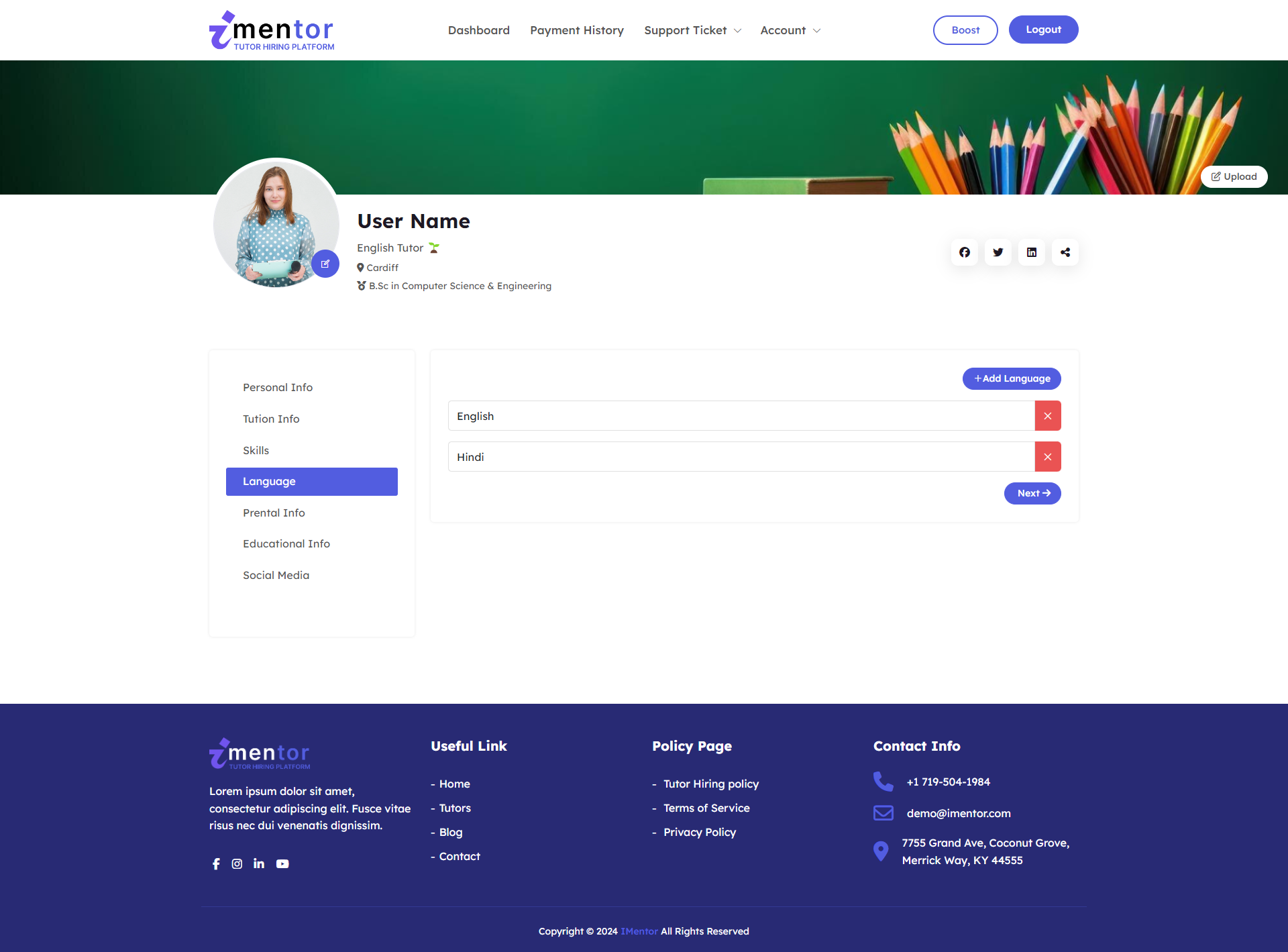 iMentor - Tutor Hiring Platform by ViserLab | CodeCanyon