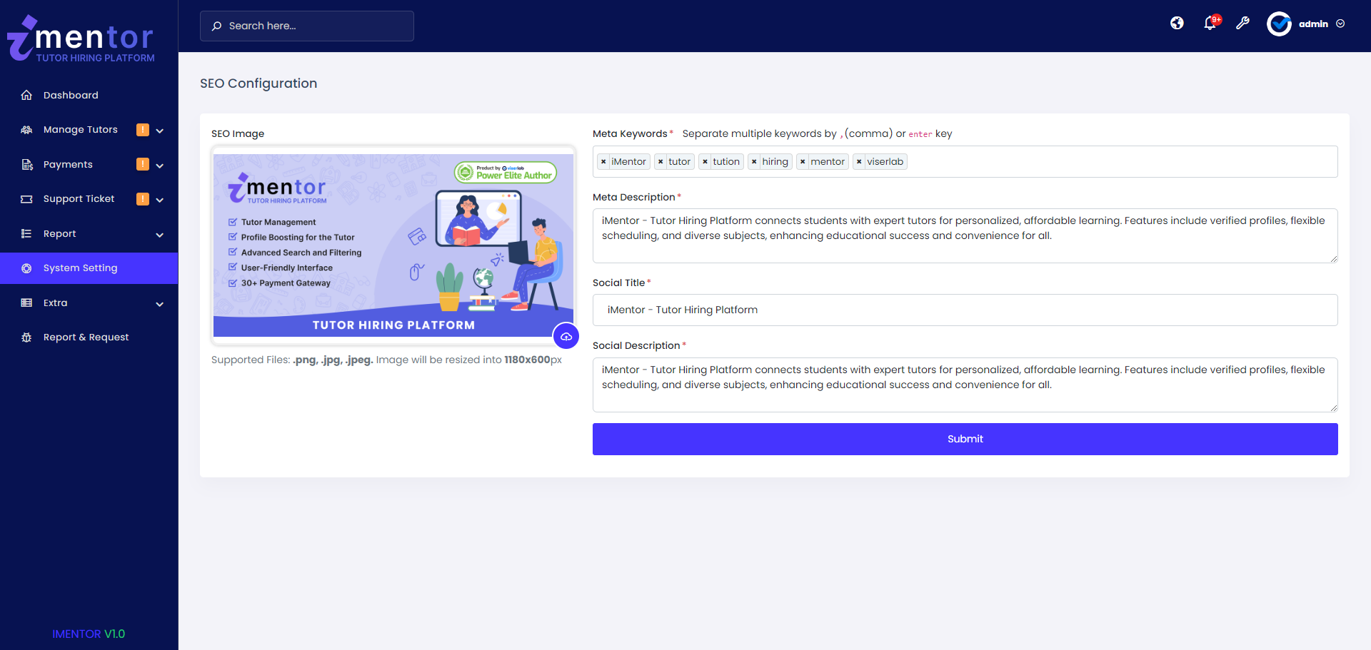 iMentor - Tutor Hiring Platform by ViserLab | CodeCanyon