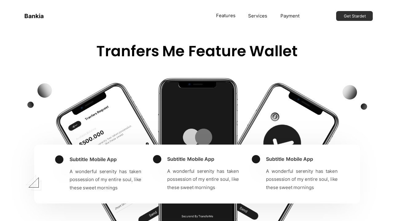 Bankia - Mobile App & SAAS Powerpoint Template, Presentation Templates