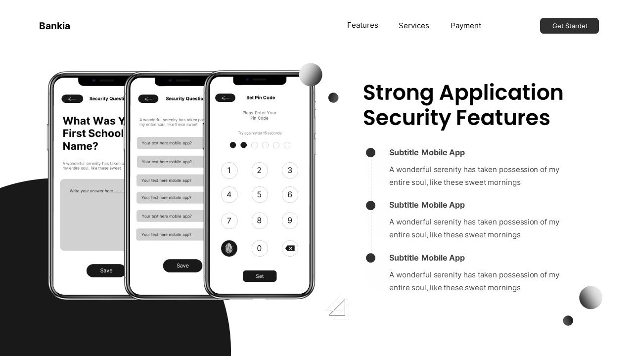 Bankia - Mobile App & SAAS Powerpoint Template, Presentation Templates