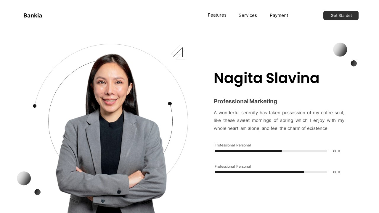 Bankia - Mobile App & SAAS Powerpoint Template, Presentation Templates