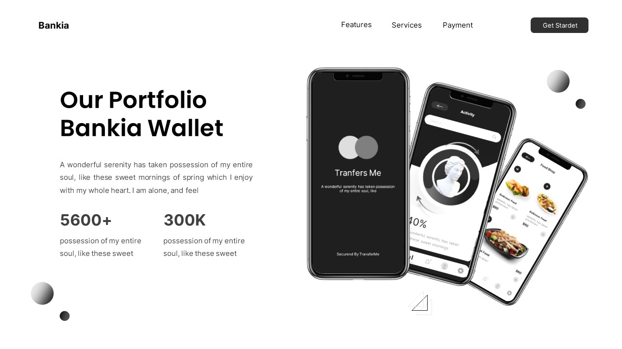 Bankia - Mobile App & SAAS Powerpoint Template, Presentation Templates