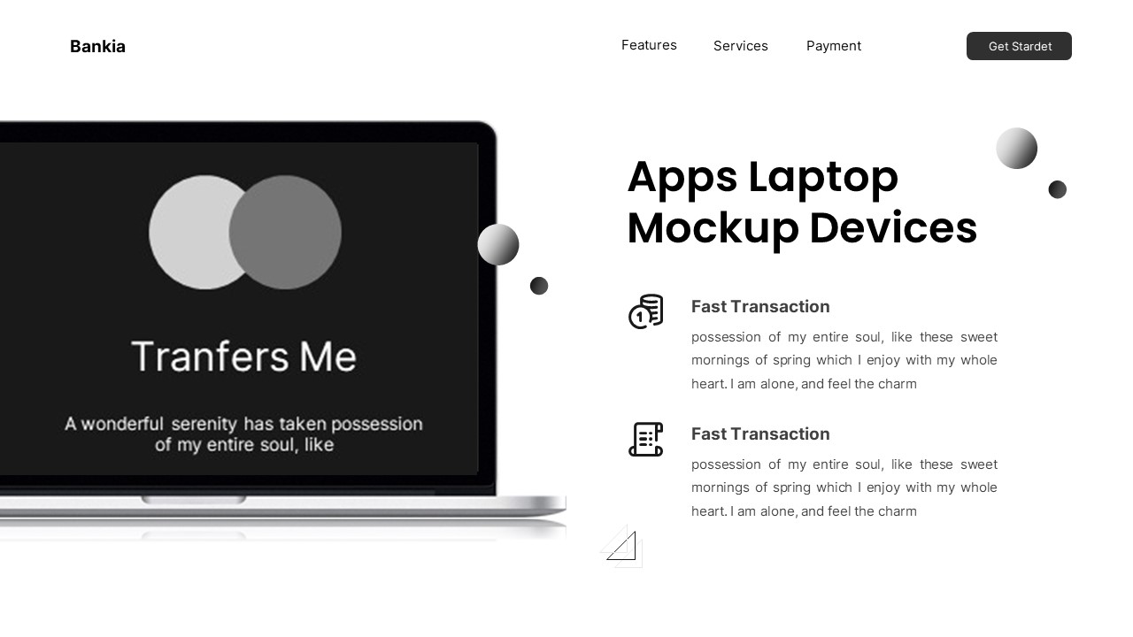 Bankia - Mobile App & SAAS Powerpoint Template, Presentation Templates