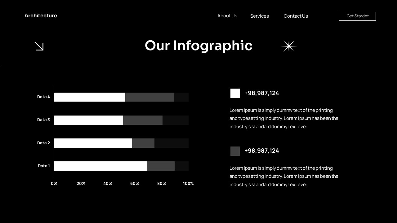 Black Modern Architecture Powerpoint Template, Presentation Templates