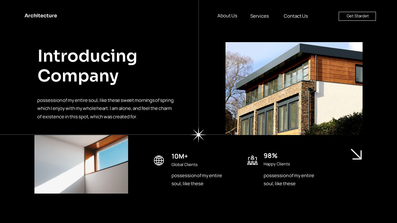 Black Modern Architecture Keynote Template, Presentation Templates