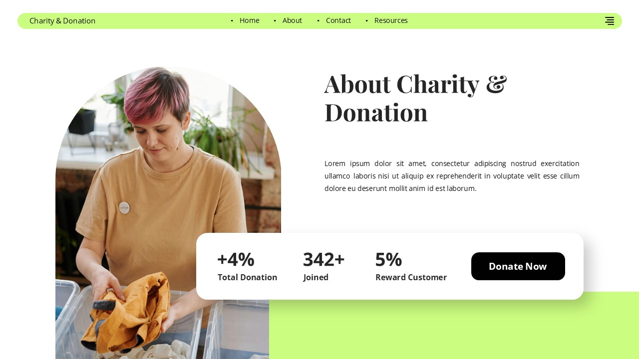 Charity & Donation - Charity Google Slide Templates, Presentation Templates