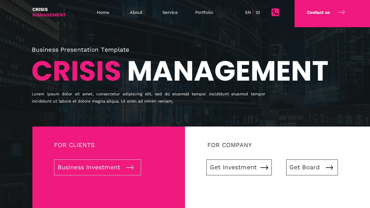 Crisis Management - Business Powerpoint Templates, Presentation Templates