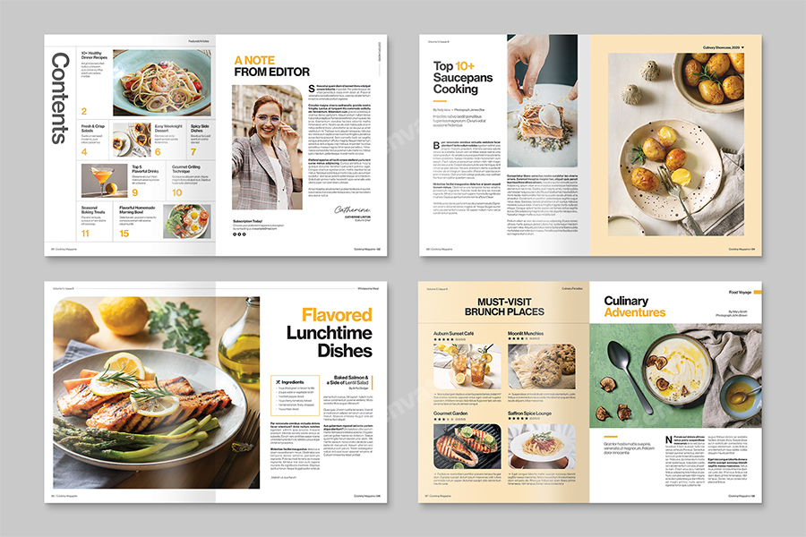 Food & Cooking Magazine Template, Print Templates | GraphicRiver