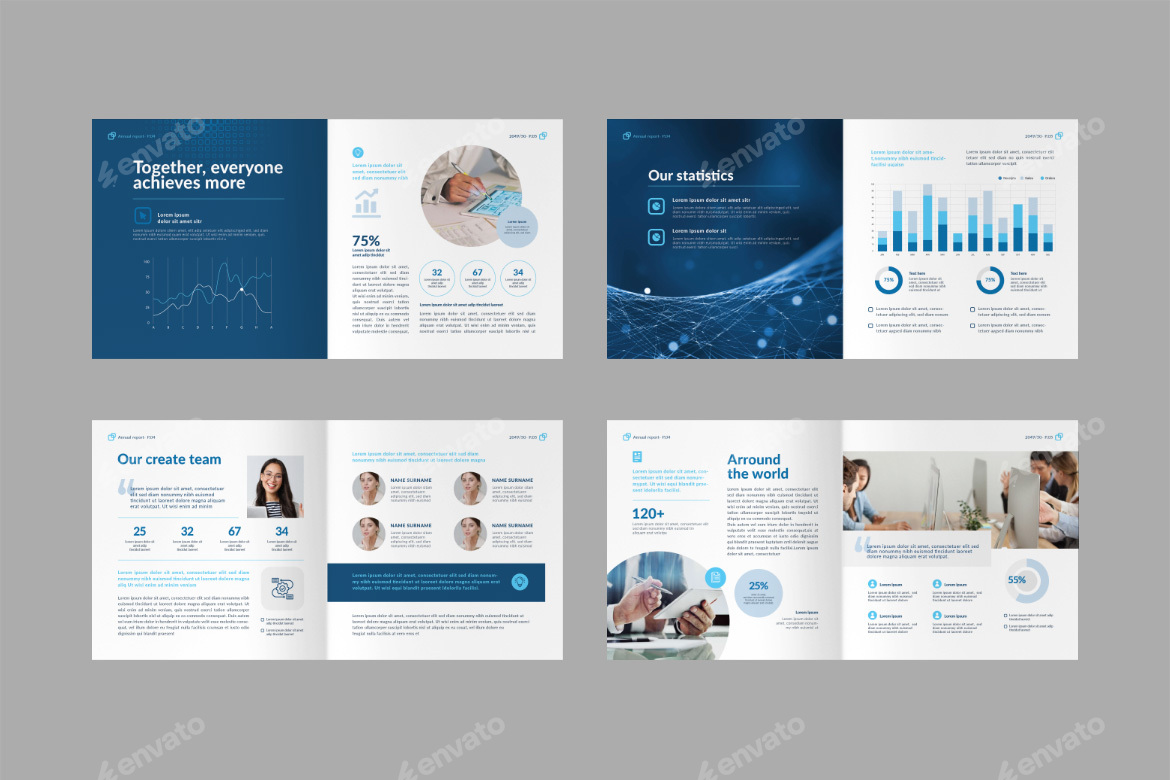 Square Annual Report, Print Templates | GraphicRiver