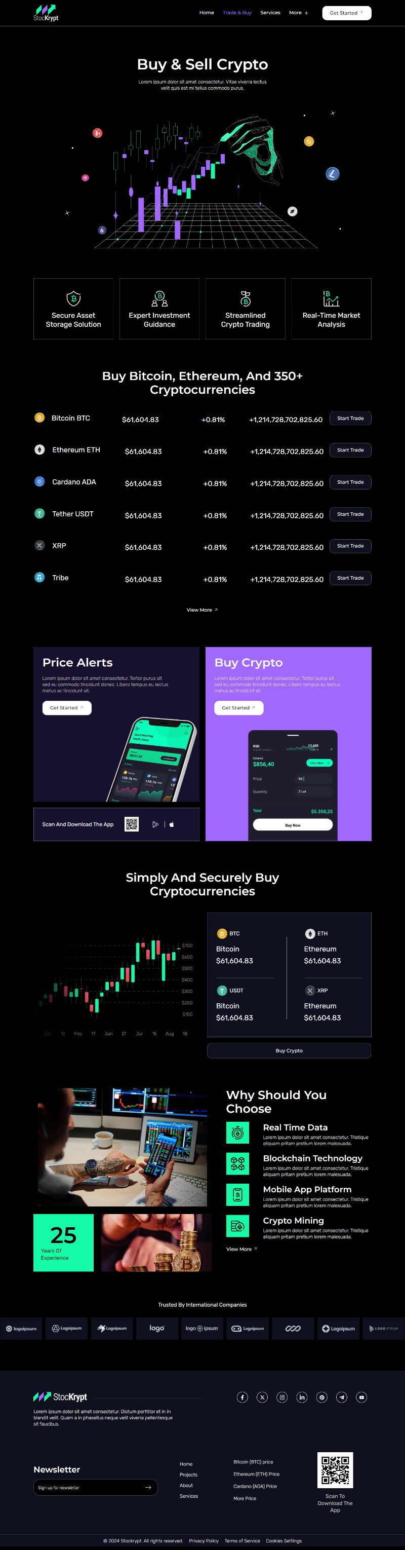 Stockrypt - Online Trading & Investment Elementor Template Kit by ...