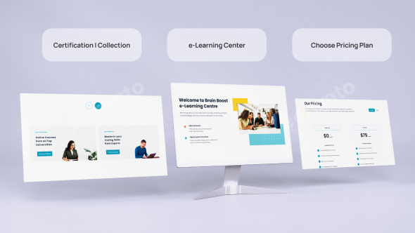 Education System Landing Page UI Kit, Web Elements | GraphicRiver