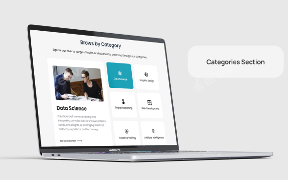 Education System Landing Page UI Kit, Web Elements | GraphicRiver
