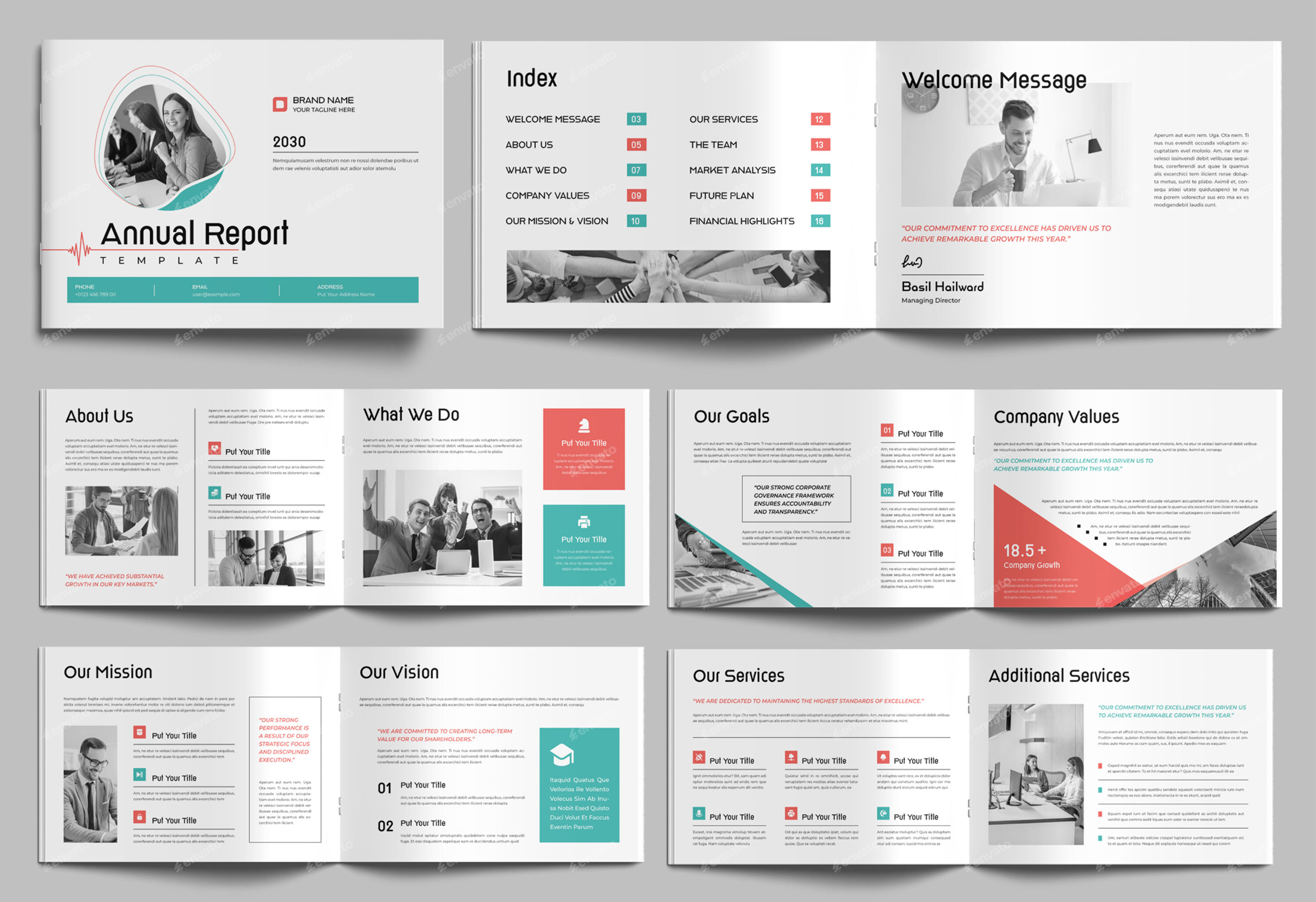 Annual Report Template, Print Templates | GraphicRiver