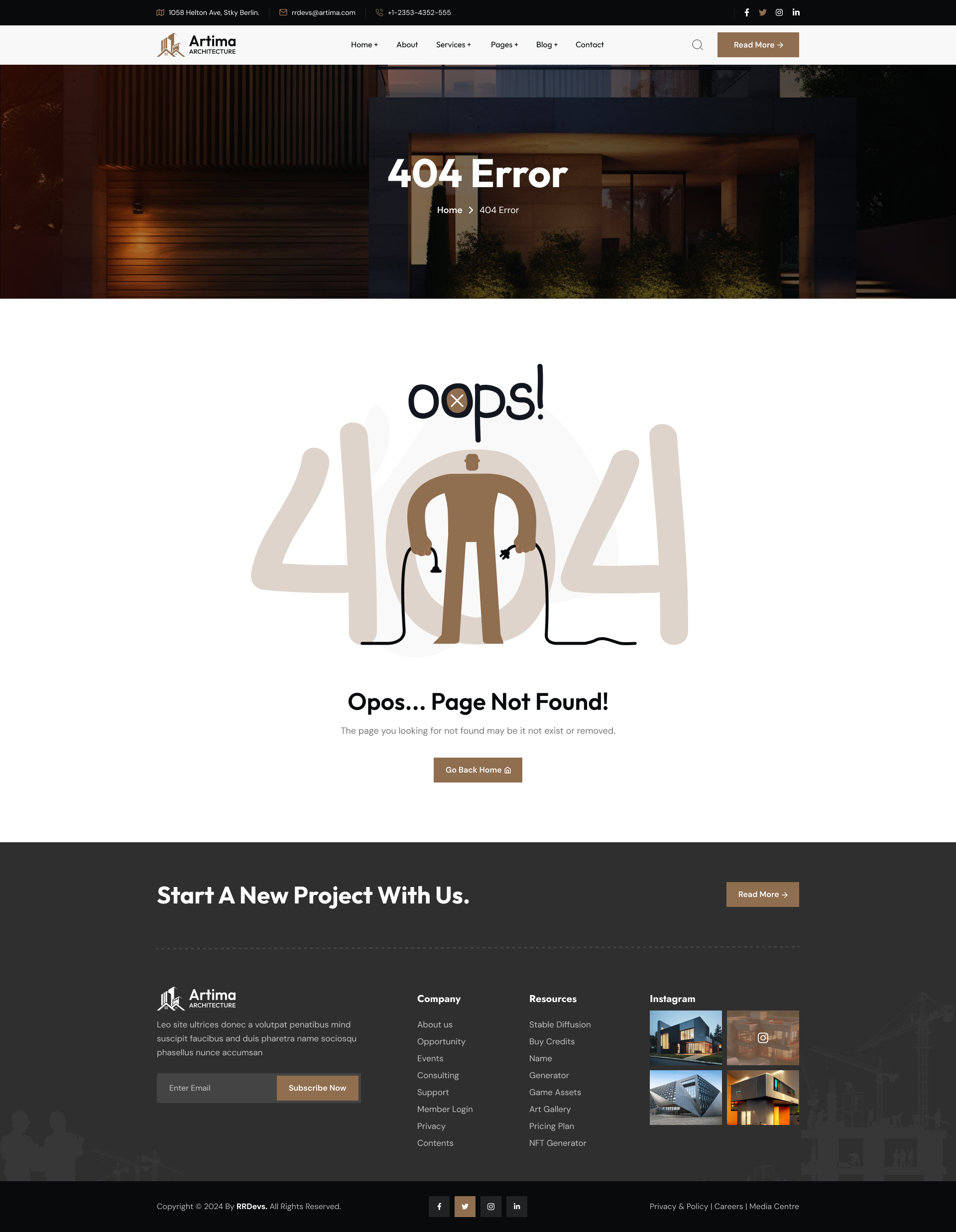 Artima – Modern Architecture & Interior Figma Template by RRdevs ...