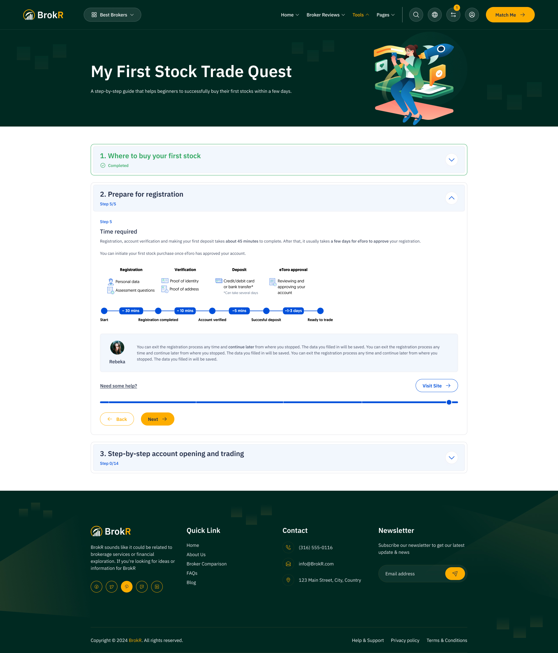 BrokR - Broker Comparison Figma website Template by pixelaxis | ThemeForest