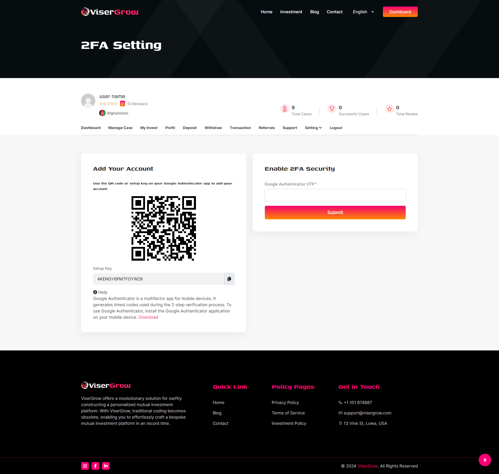 ViserGrow - Mutual Investment Platform by ViserLab | CodeCanyon