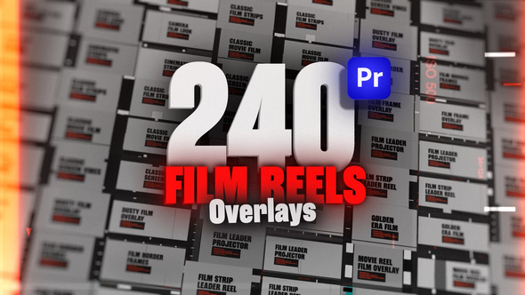 Animated Film Reel Overlays Pack For Premiere Pro: Film Strip, Old Film ...