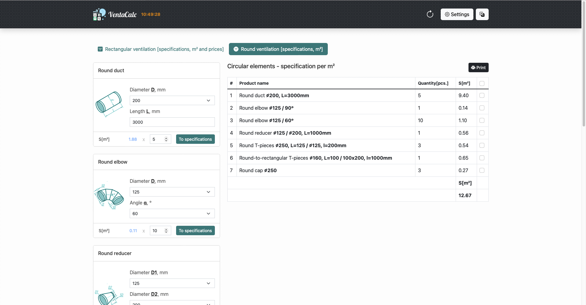 VentaCalc - Pipe and Ventilation System Cost and Area Calculator by core_app