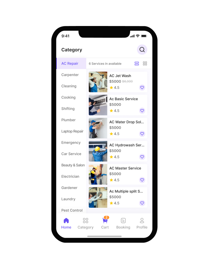 Handyman Service Customer Flutter App UI Kit by Acnoo | CodeCanyon