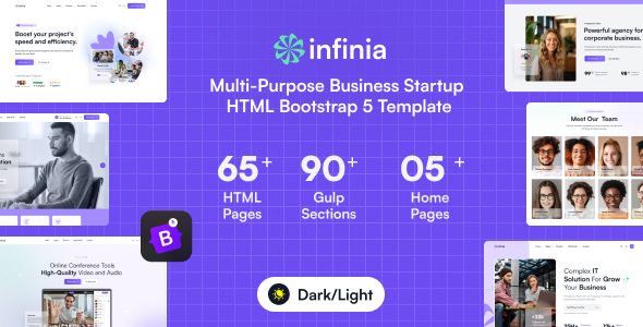 Infinia - Multipurpose Business Startup HTML Bootstrap 5 Template by ...