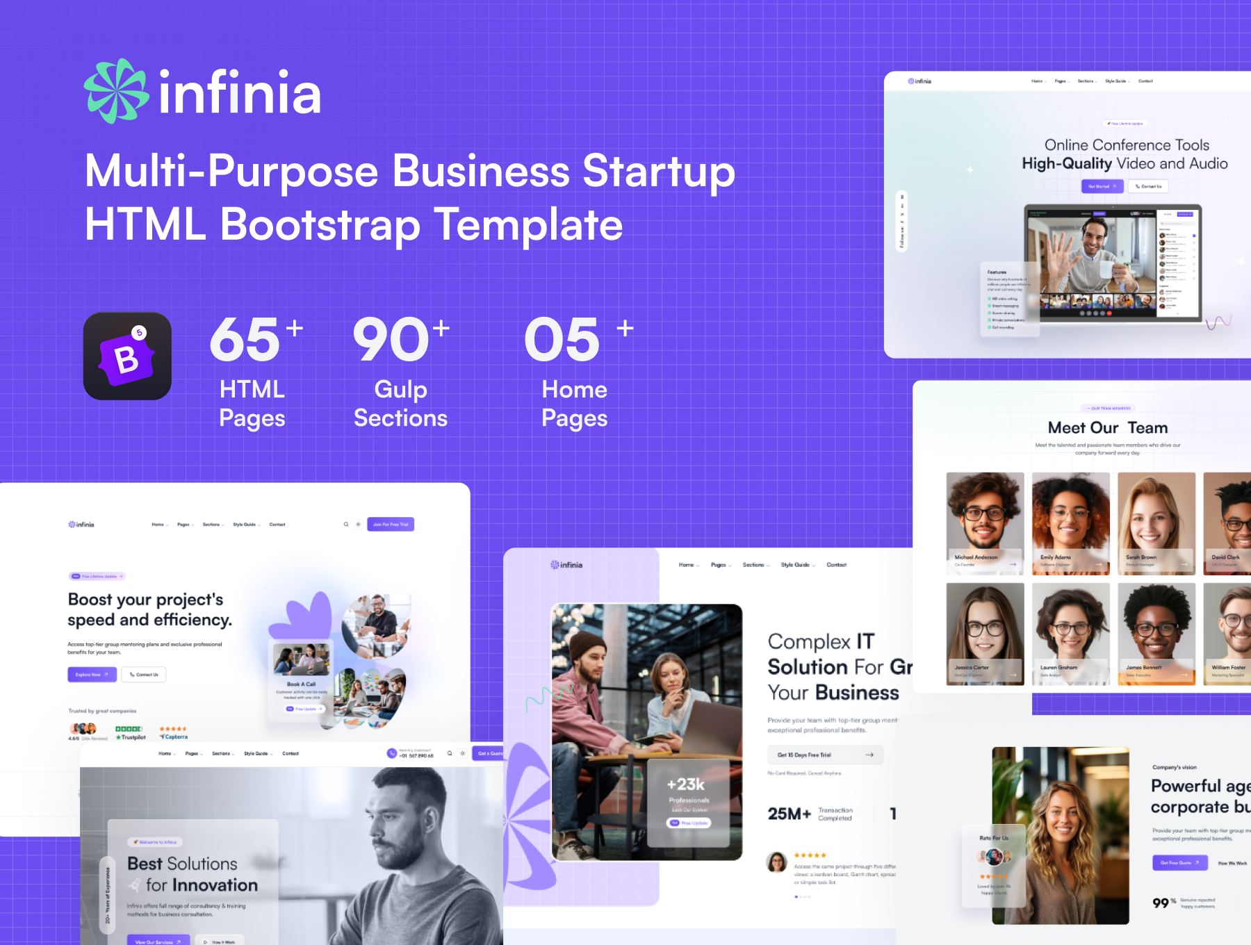 Infinia - Multipurpose Business Startup HTML Bootstrap 5 Template by ...