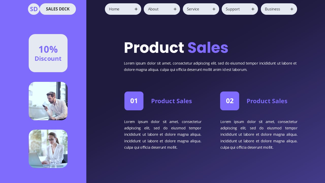 Sales Deck - Business Powerpoint Templates, Presentation Templates