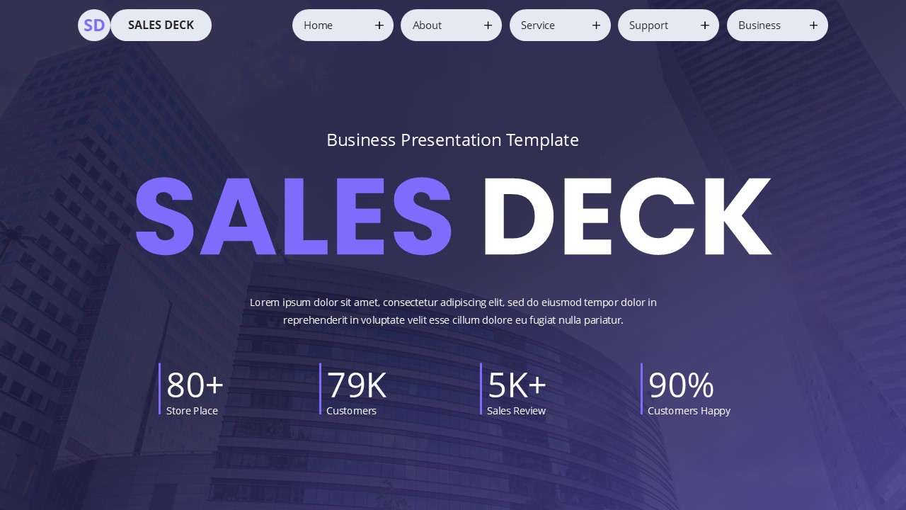 Sales Deck - Business Google Slide Templates, Presentation Templates