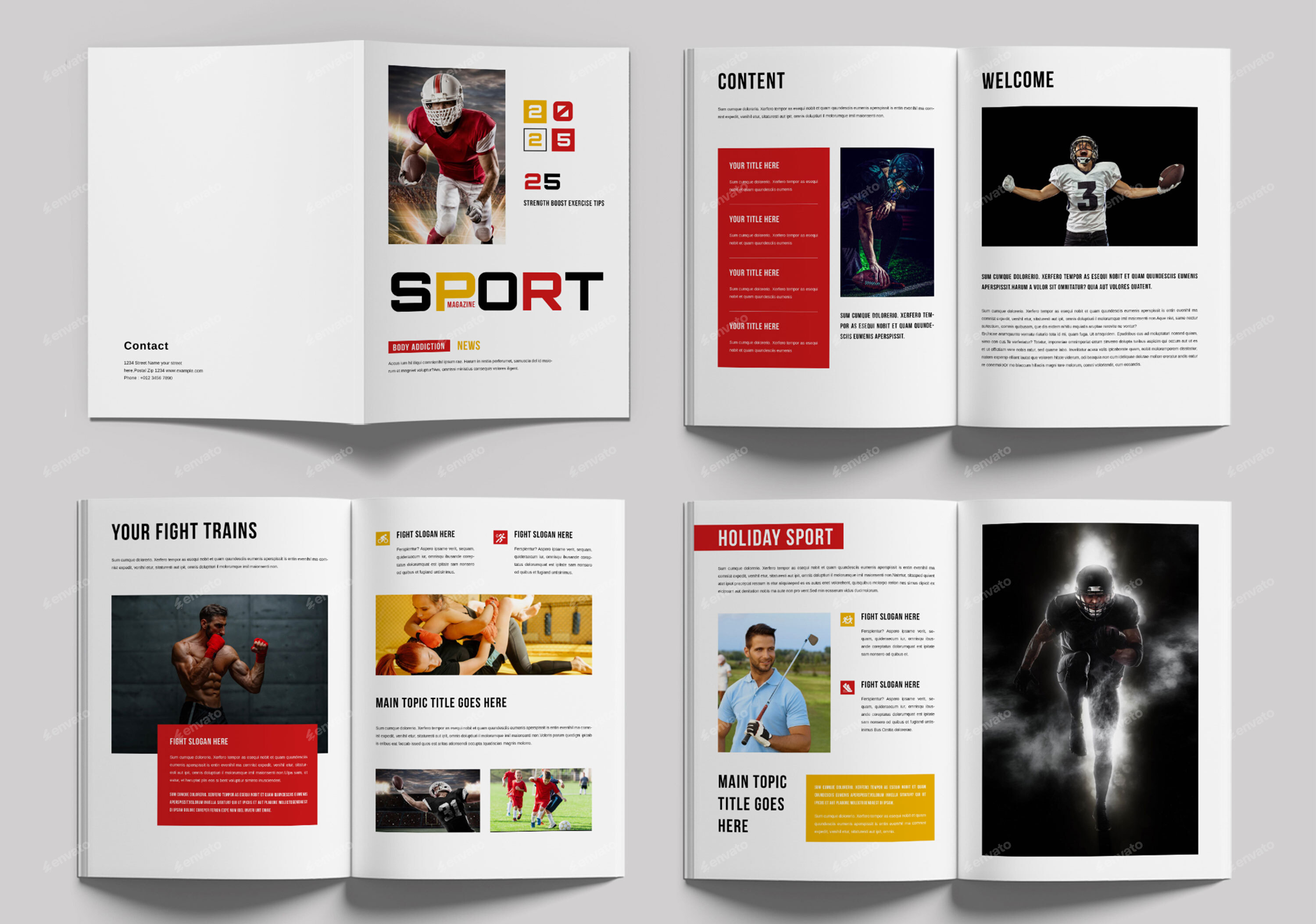 Sport Magazine Template, Print Templates | GraphicRiver