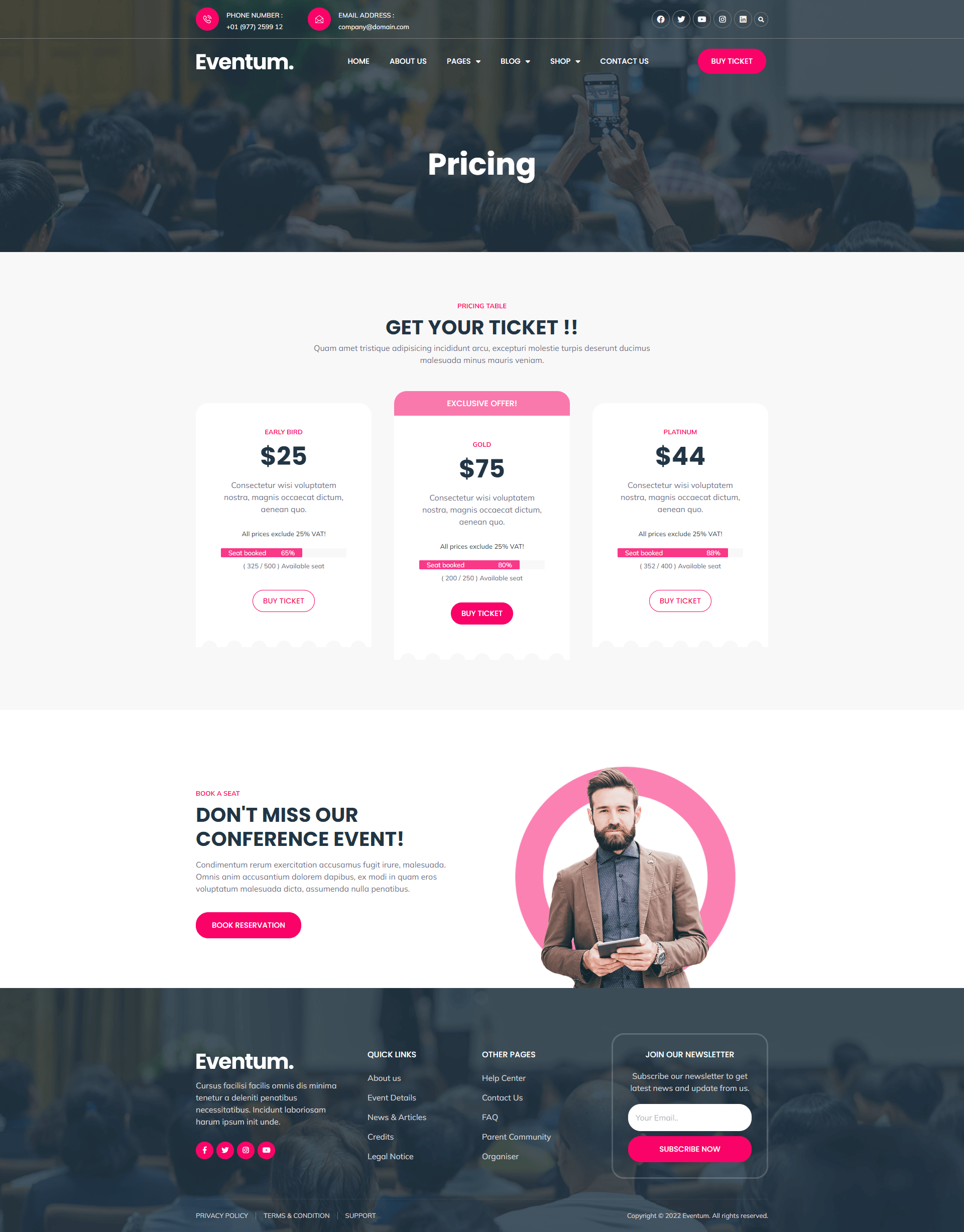 Eventum – Event & Conference Figma Template by bosathemes | ThemeForest