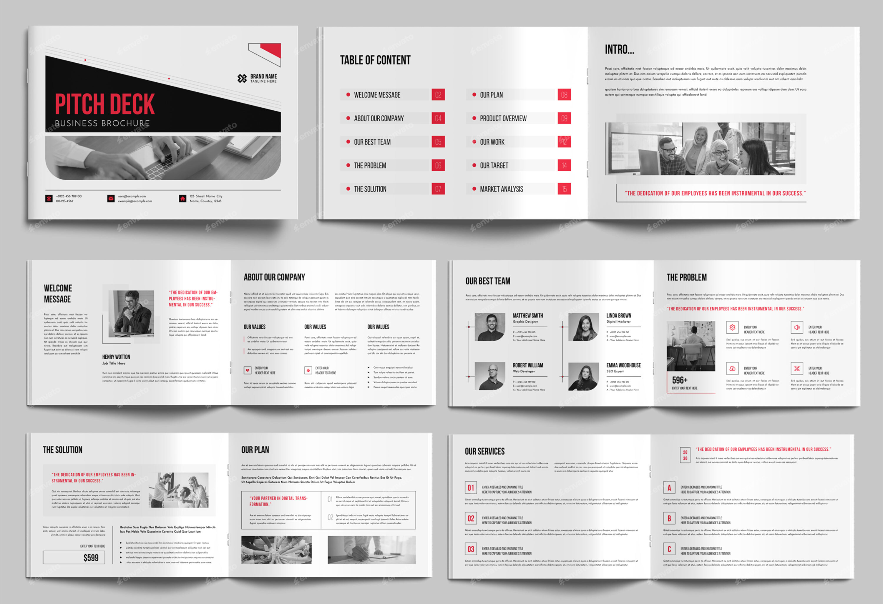 Pitch Deck Brochure Design, Print Templates | GraphicRiver