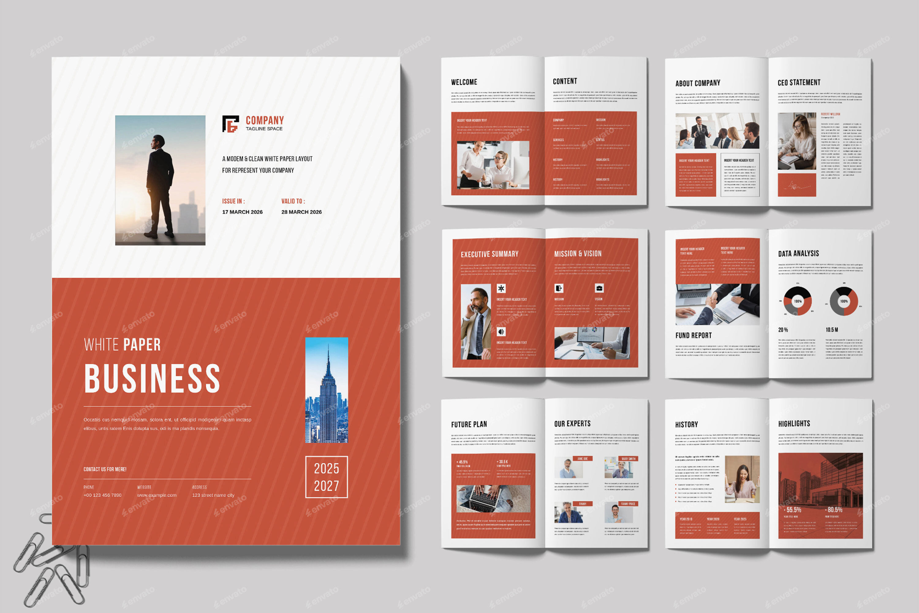 White Paper Layout Design Template, Print Templates | GraphicRiver