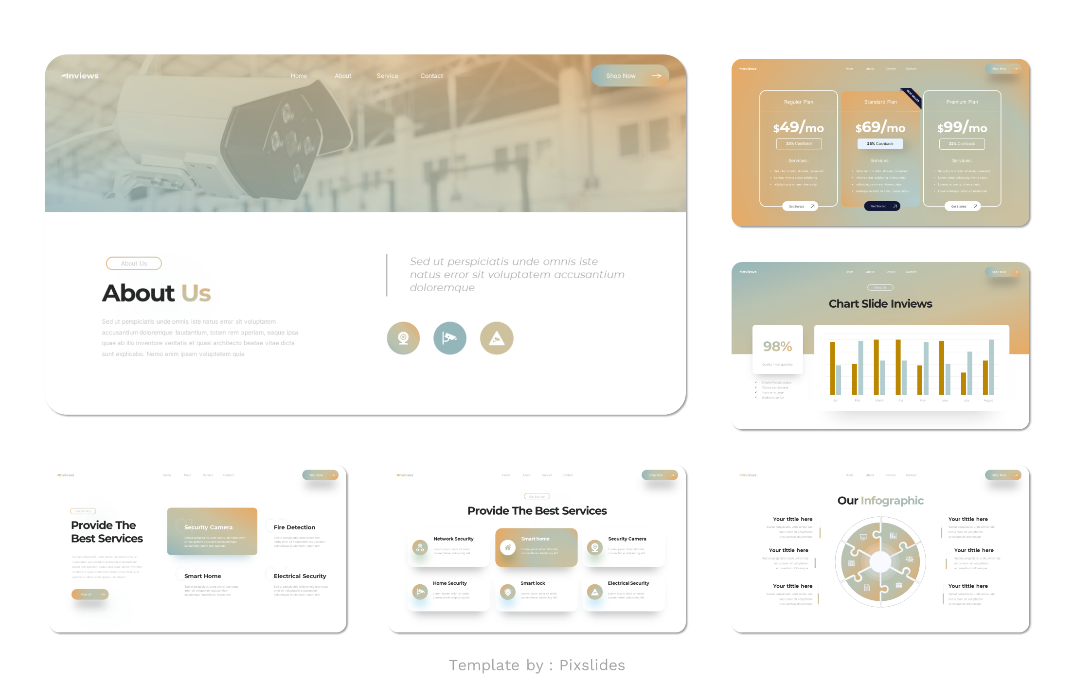 Inviews - CCTV & Security Keynote Presentation Template, Presentation ...