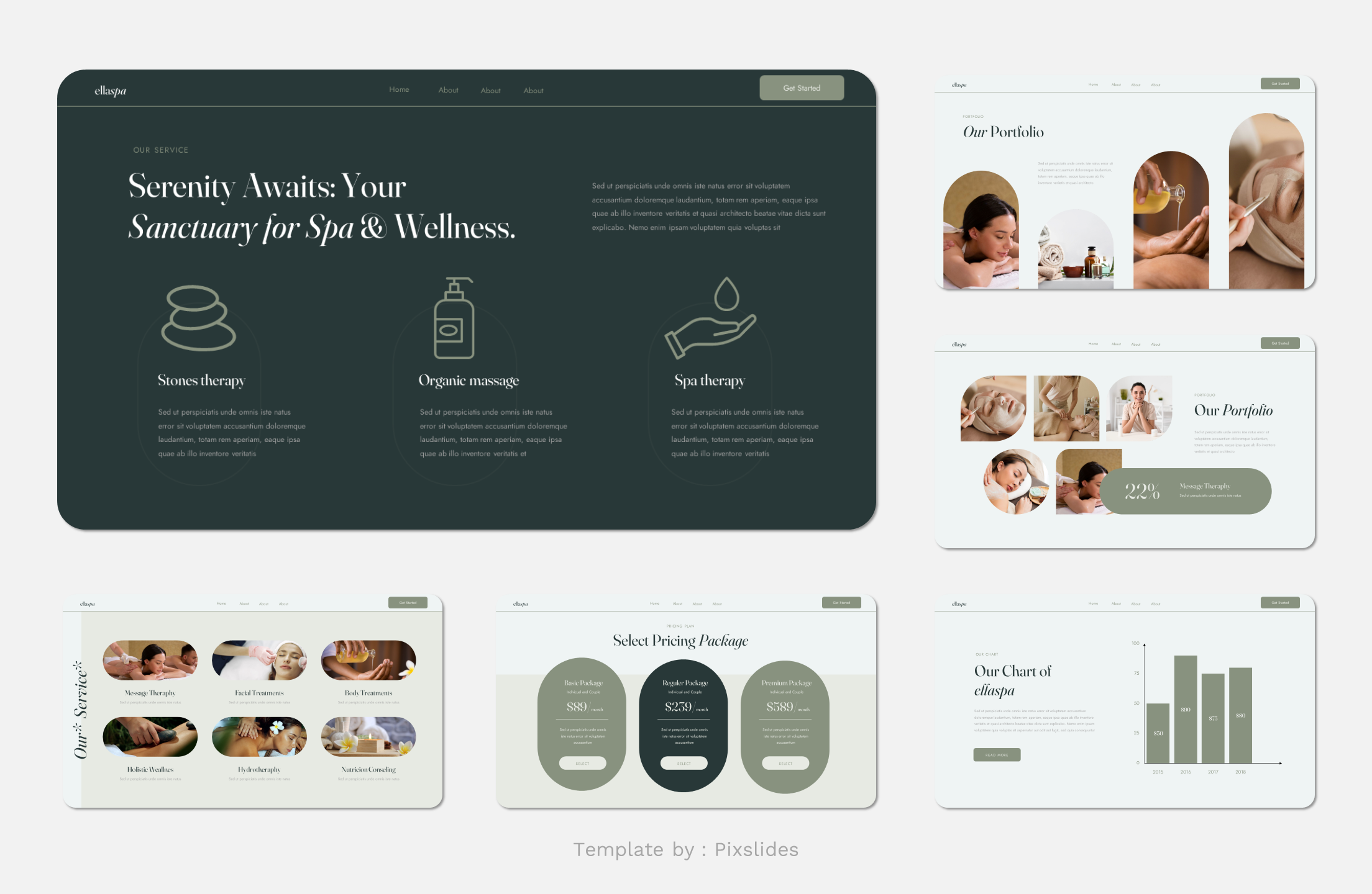Ellaspa - Spa & Wellness PowerPoint Presentation Template, Presentation ...