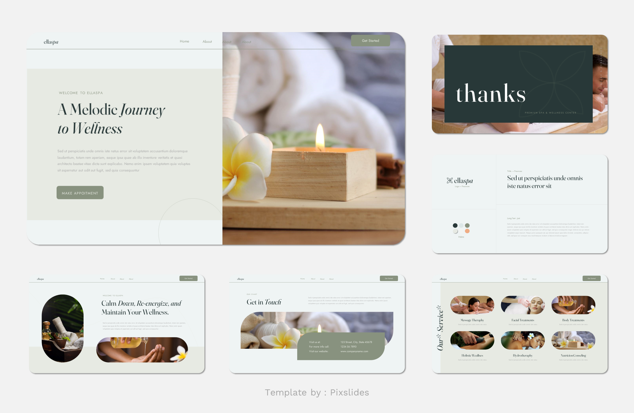 Ellaspa - Spa & Wellness PowerPoint Presentation Template, Presentation ...