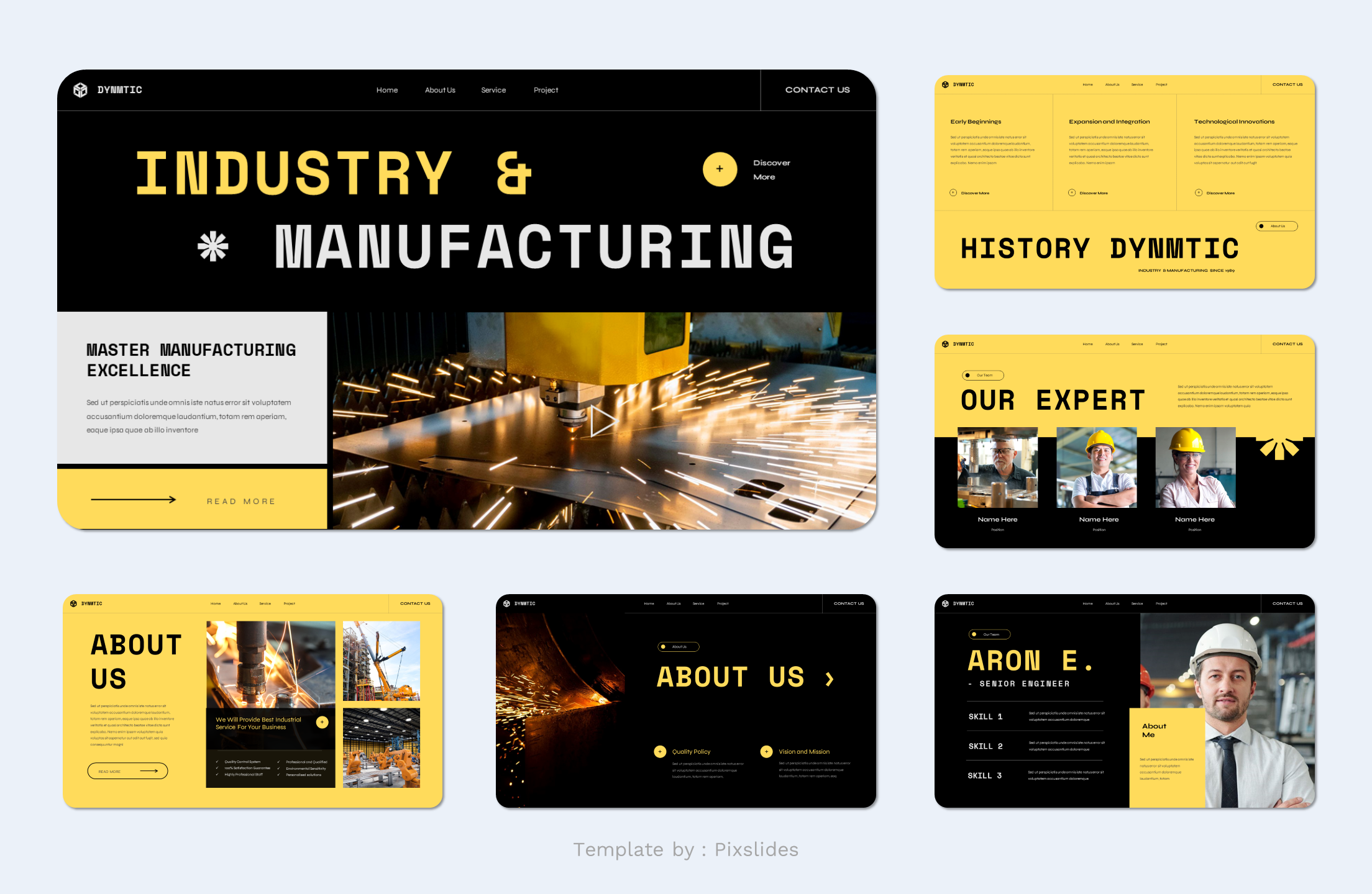 Dynmatic - Industry & Manufacturing Presentation Template, Presentation ...