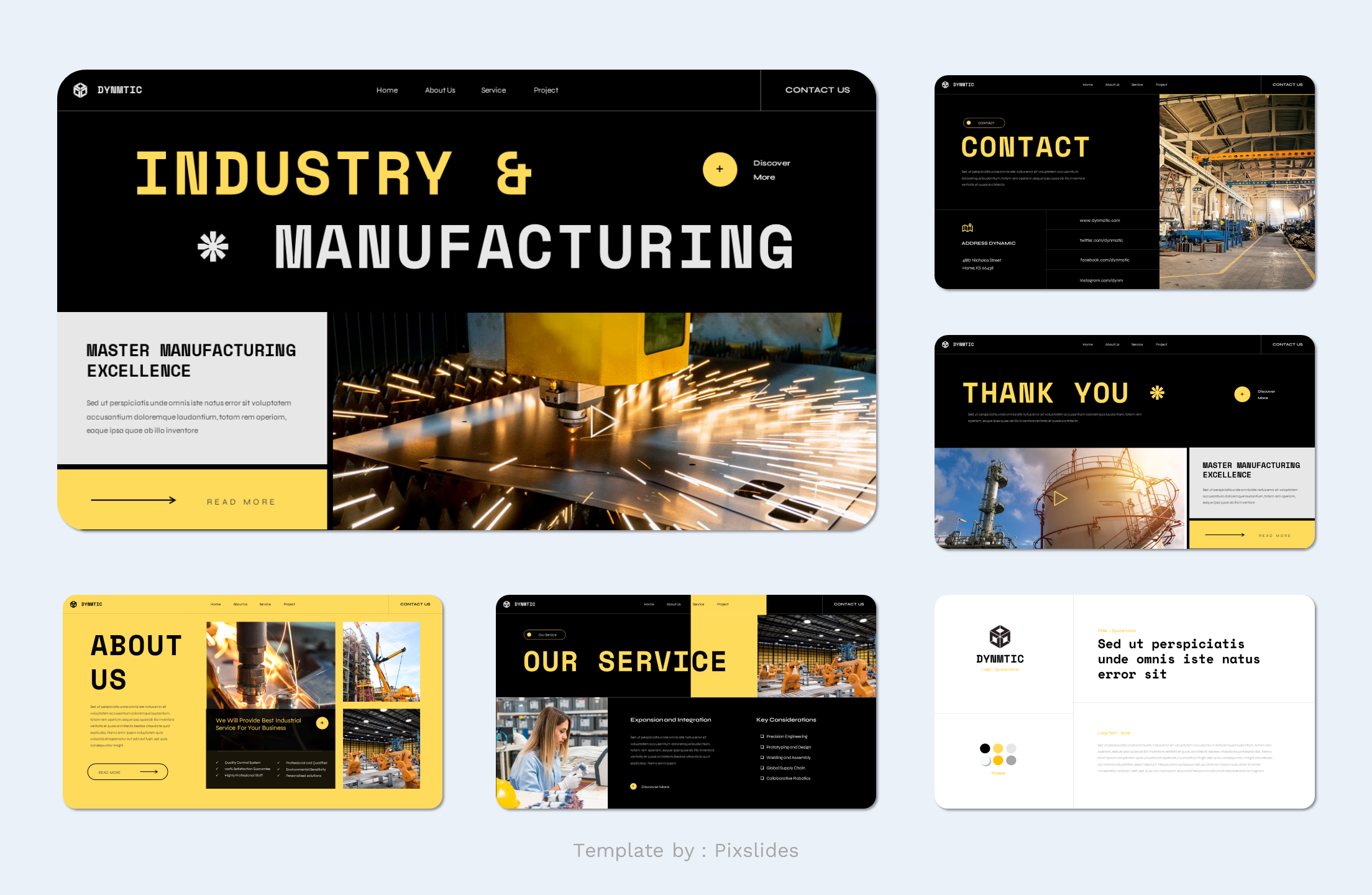 Dynmatic - Industry & Manufacturing Presentation Template, Presentation ...