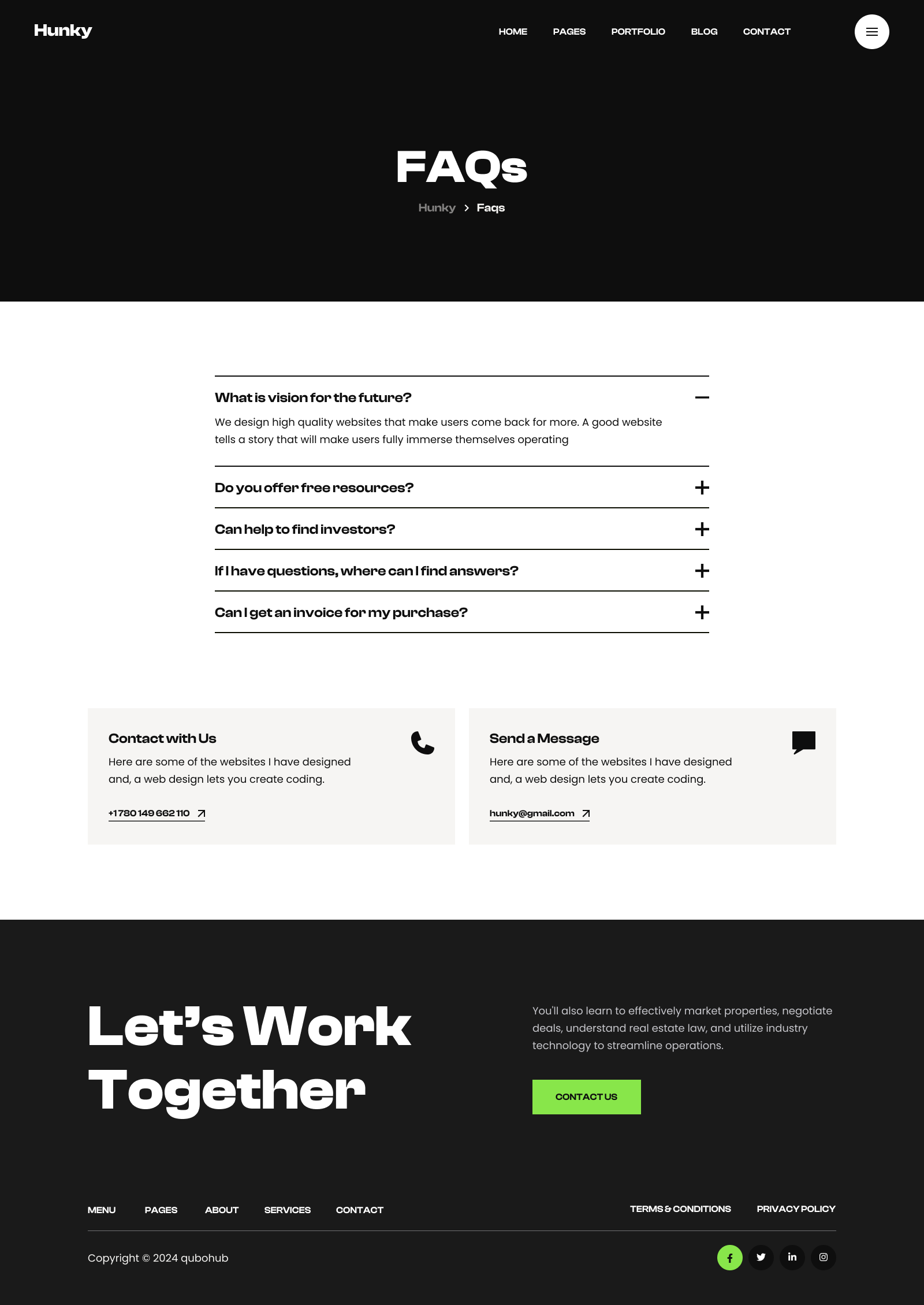 Hunky - Creative Marketing Agency Figma Template by qubohub | ThemeForest