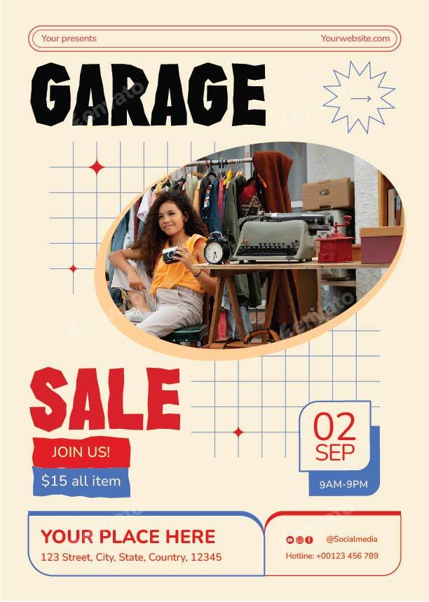 Garage Sale Flyer, Print Templates | GraphicRiver