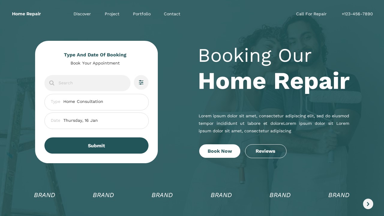Home Repair - Home Service Powerpoint Templates, Presentation Templates