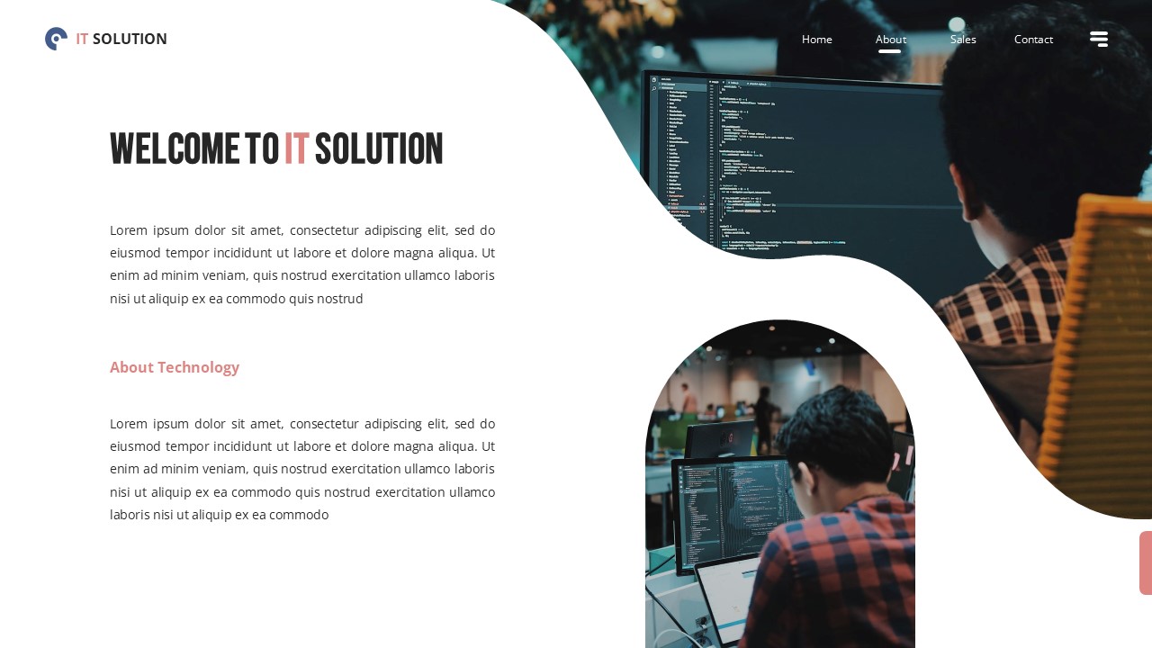 IT Solution - Technology Google Slide Templates, Presentation Templates