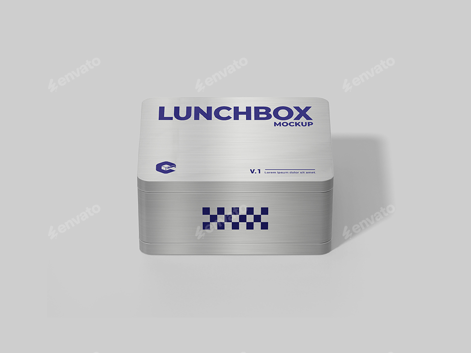 Lunchbox Mockup V.1 | Lunc Product Box With Unlimited Texture and Color ...