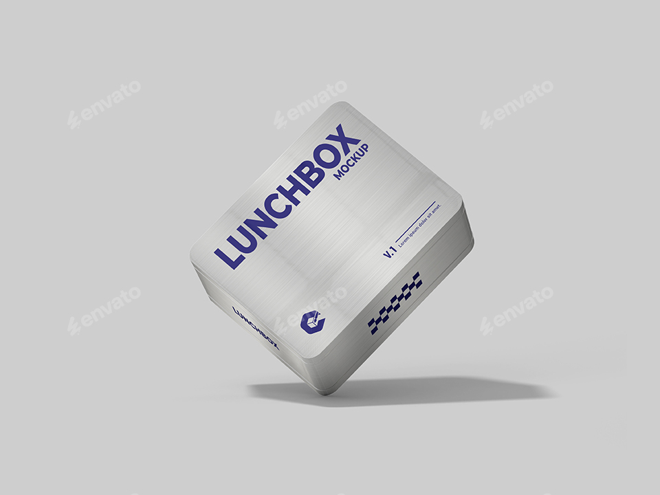 Lunchbox Mockup V.1 | Lunc Product Box With Unlimited Texture and Color ...