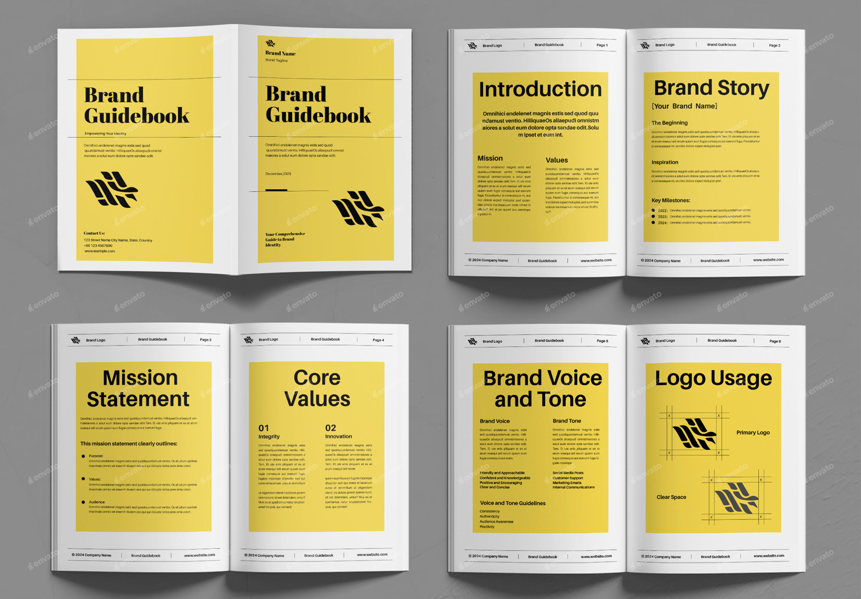 Brand Guide Book Template, Print Templates | GraphicRiver