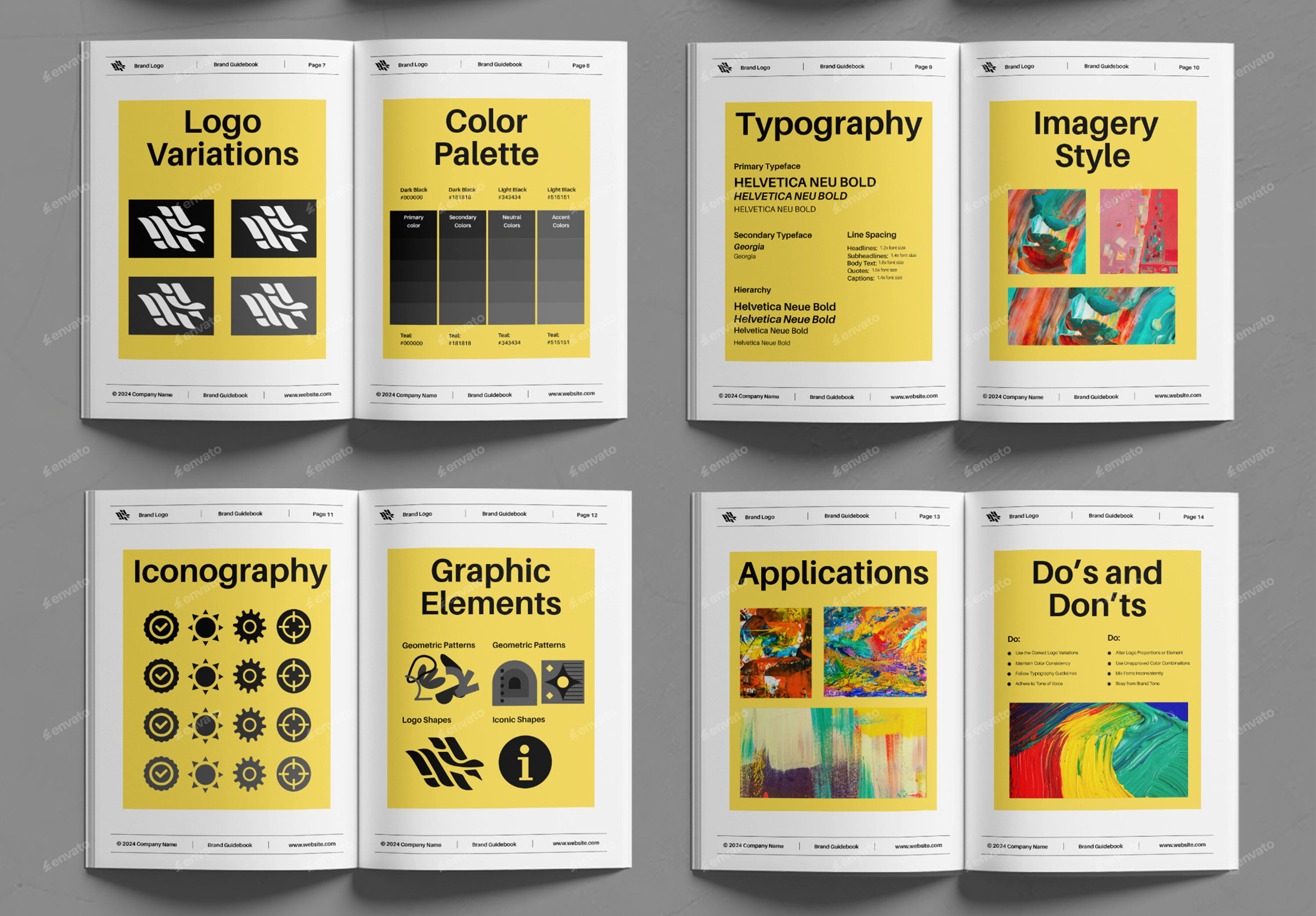 Brand Guide Book Template, Print Templates | GraphicRiver