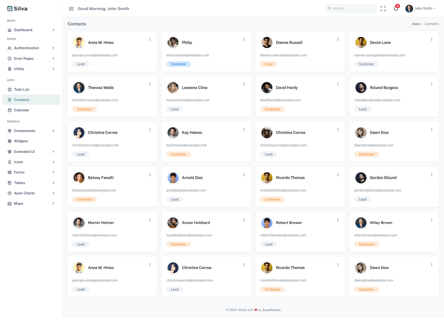 Silva - Bootstrap Admin & Dashboard UI Kit by Zoyo-Themes | CodeCanyon