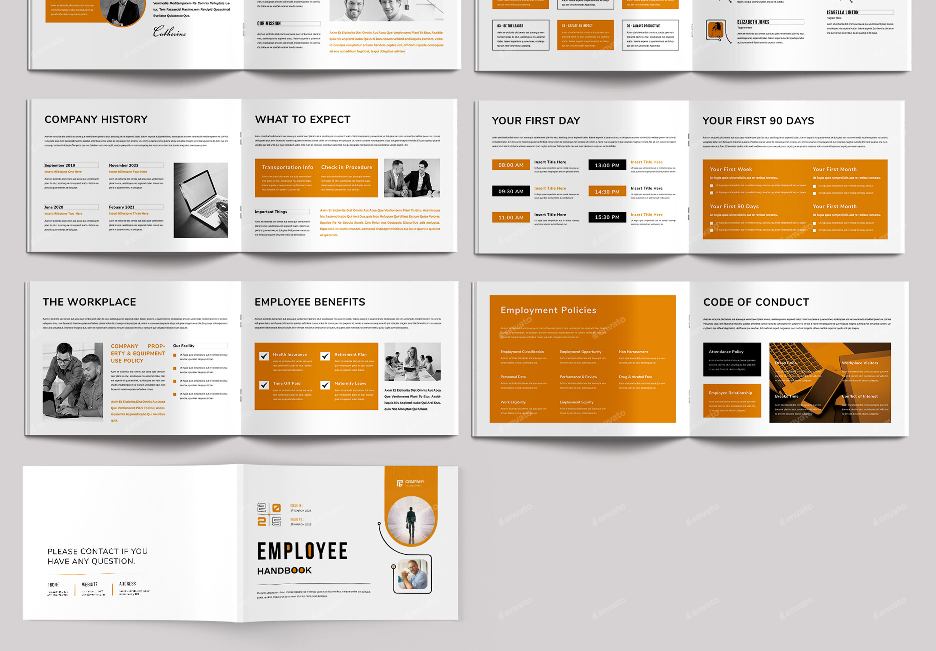 Employee Handbook Template, Print Templates | GraphicRiver