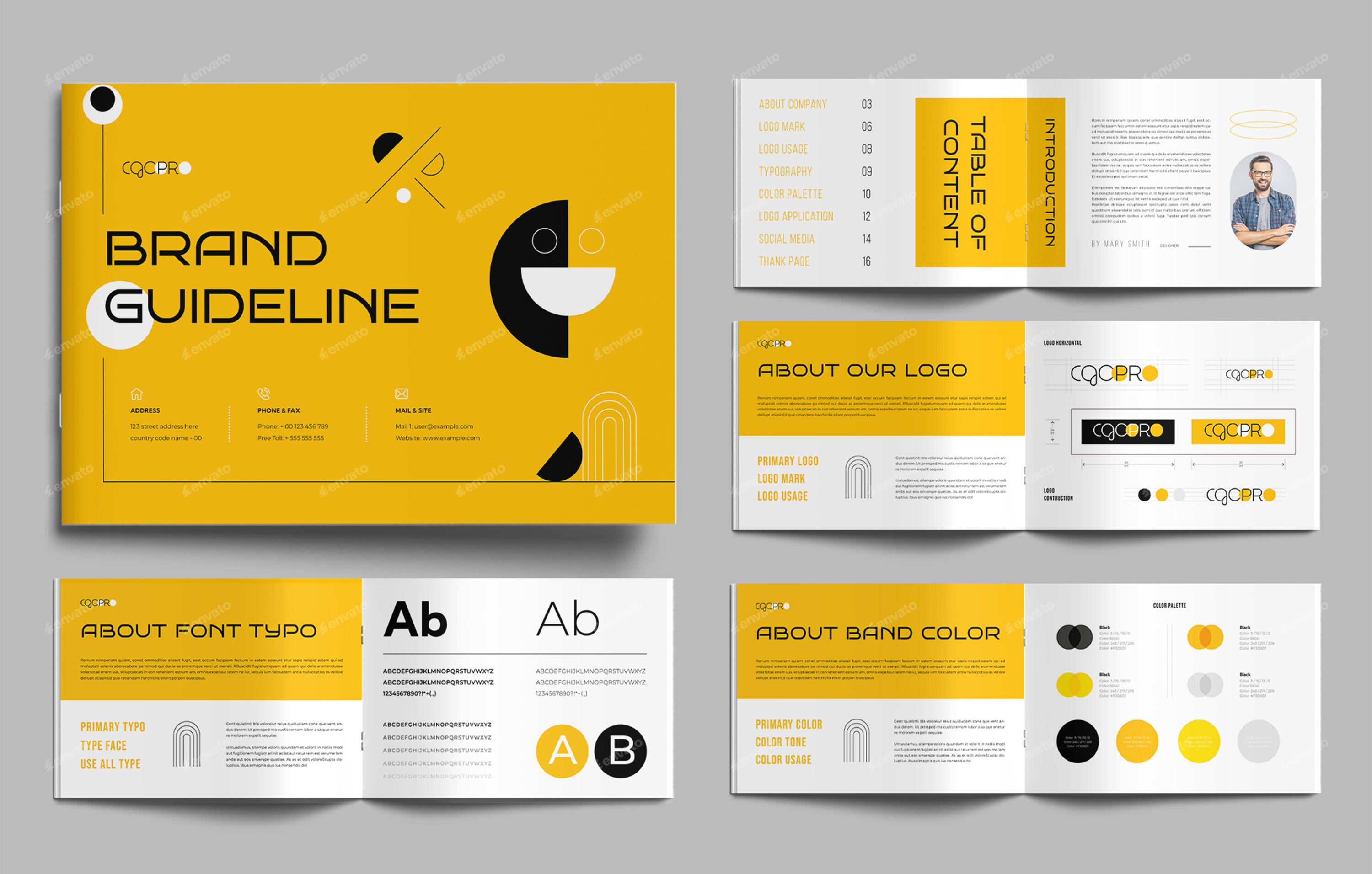 Brand Guidelines Template, Print Templates | GraphicRiver