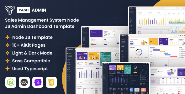 YashAdmin - Node Js Sales Management System Admin Dashboard Bootstrap ...