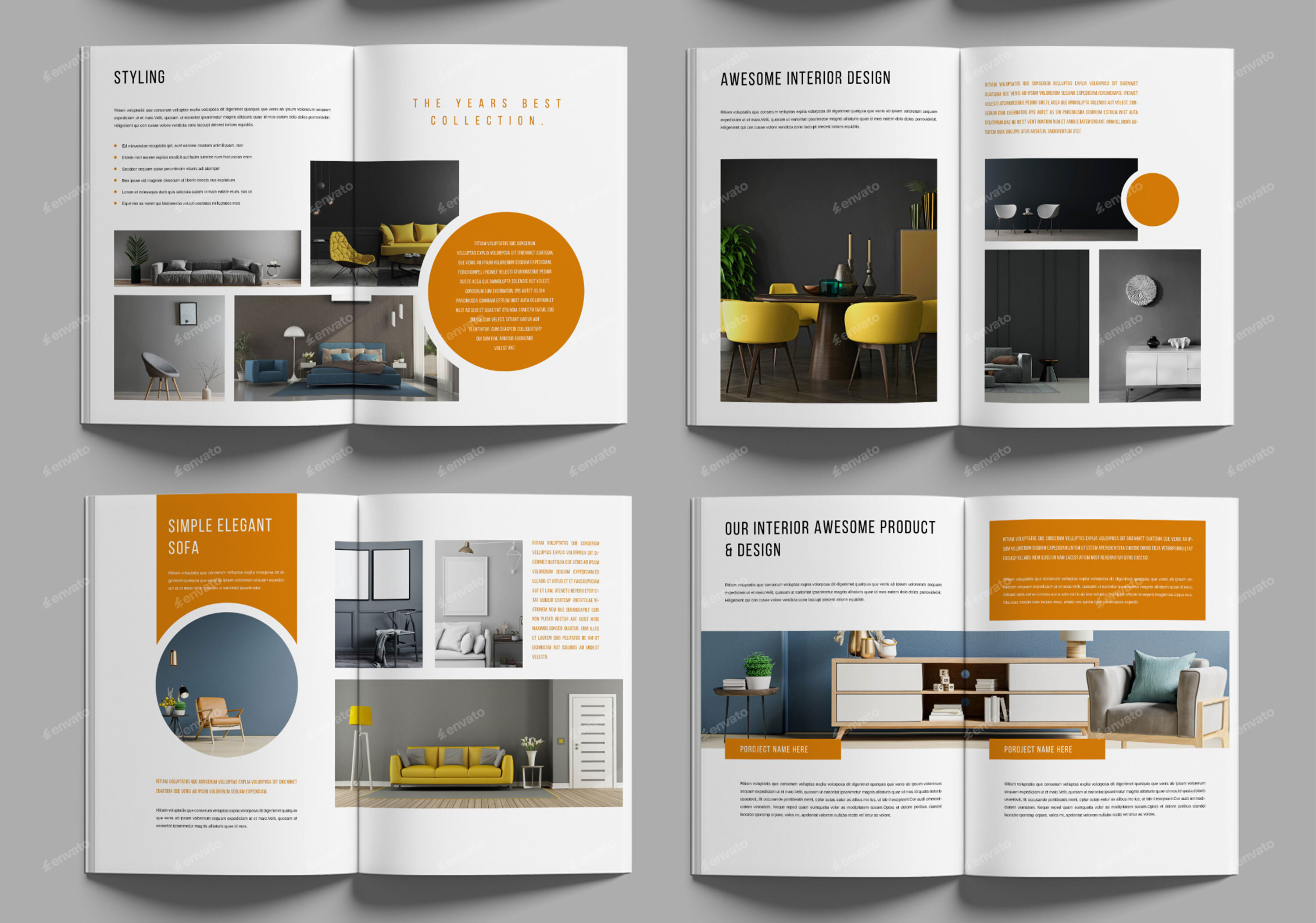 Interior Brochure Design Template Layout, Print Templates | GraphicRiver