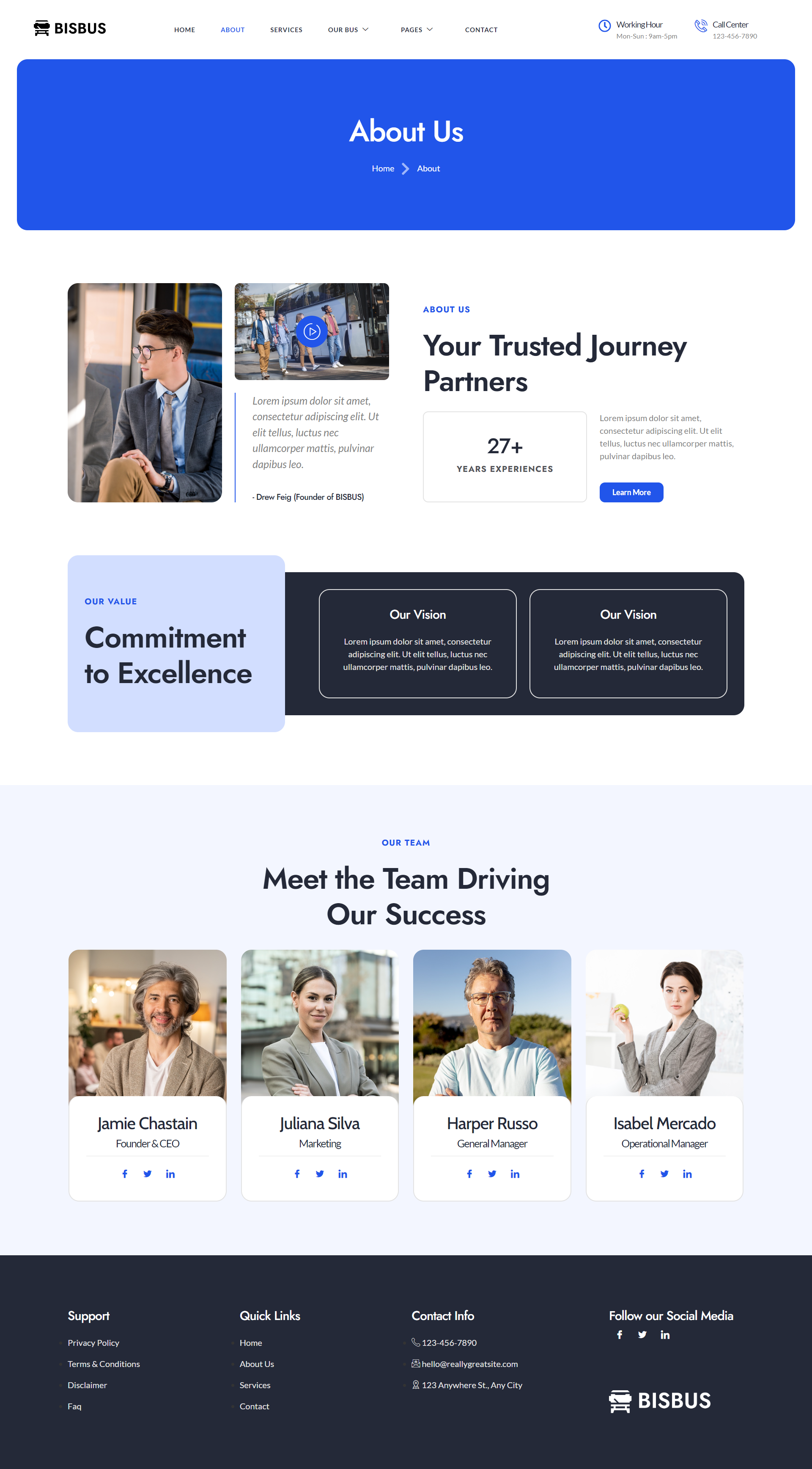Bisbus - Bus Charter Service & Transport Company Elementor Template Kit ...